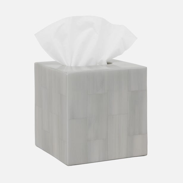 Arles Faux Horn Grey Tissue Box – Nina Campbell