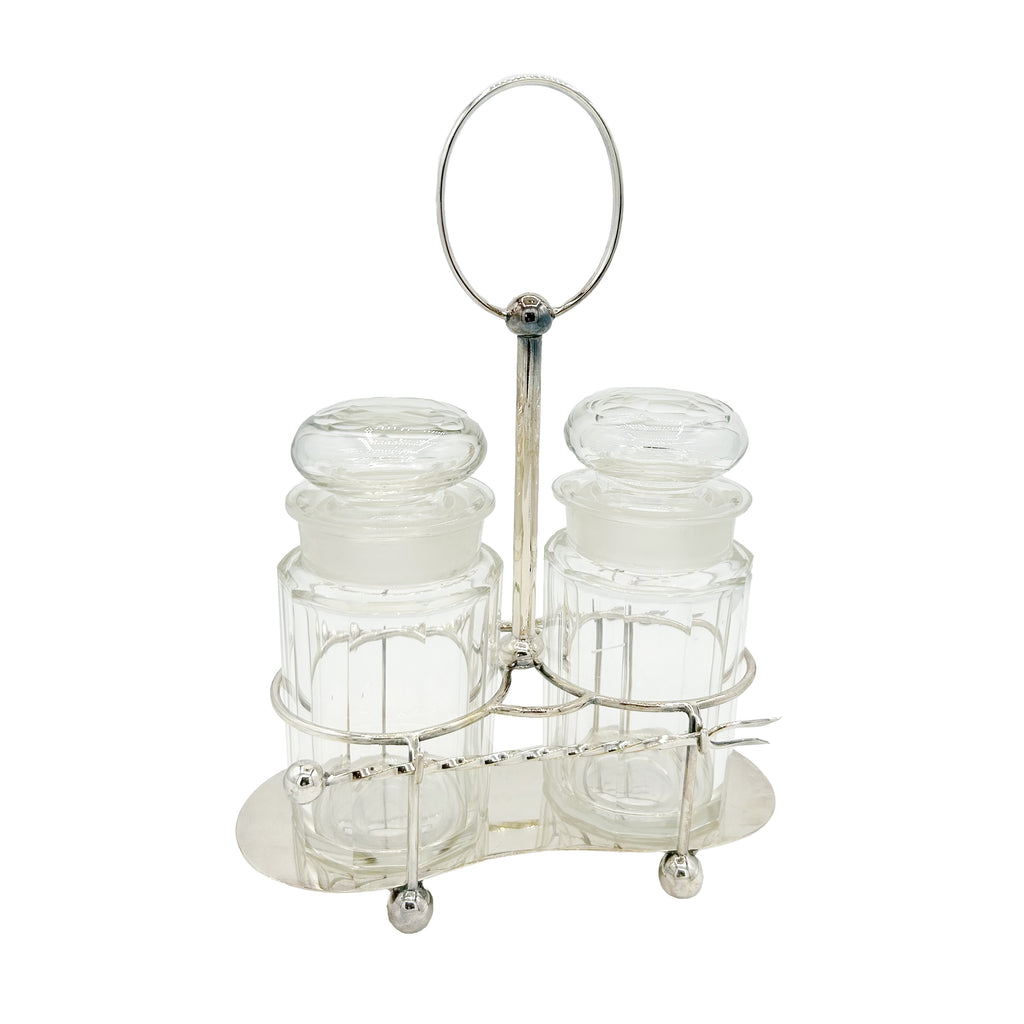 Antique Silver Plated Pickle/Olive cruet c.1900 | Nina Campbell