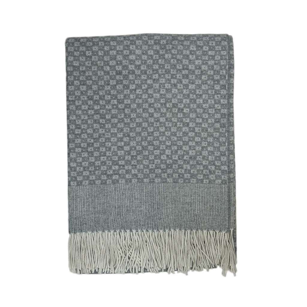 Checkerboard Throw Grey | Nina Campbell