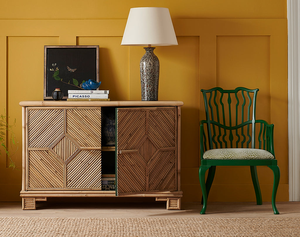 Archie Chair in Green Bagatelle | Nina Campbell