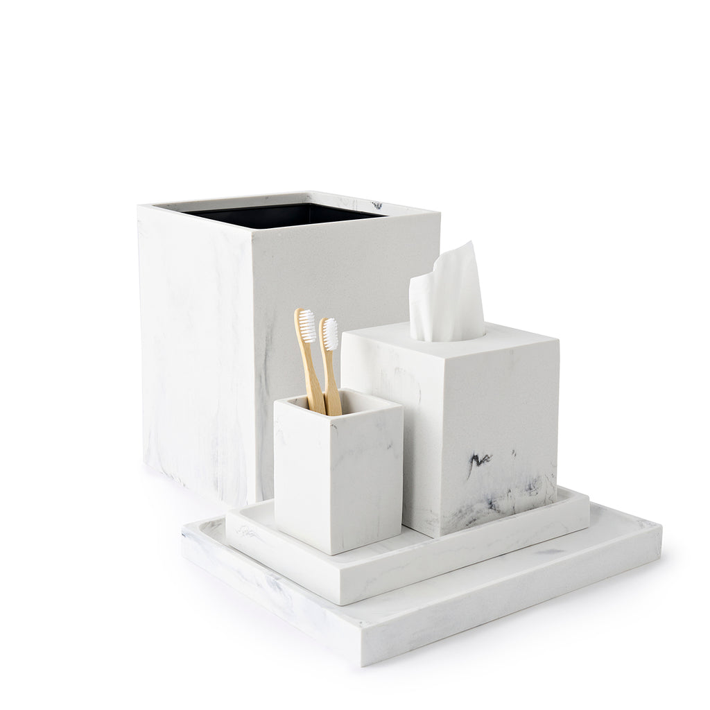 Parma Tissue Box White/Grey Swirl – Nina Campbell