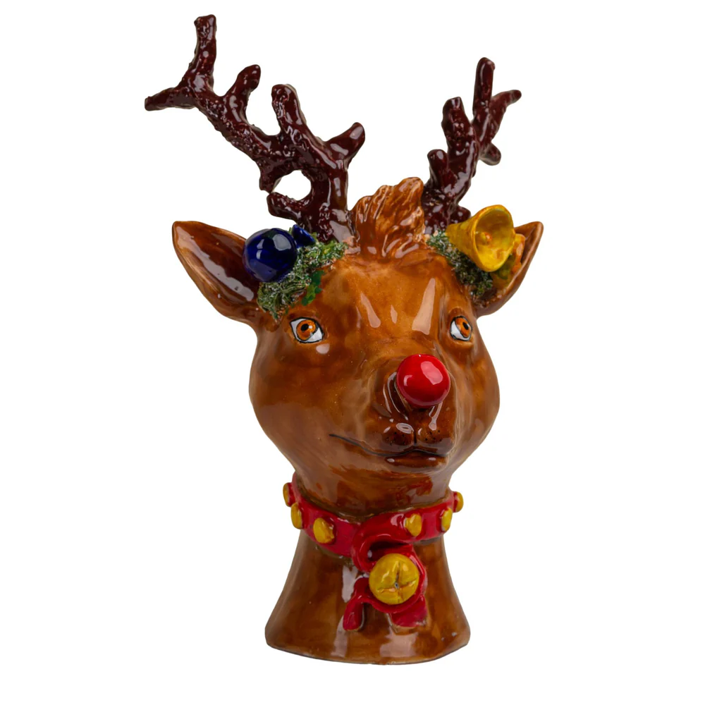 Rudolph Head Ceramic Vase – Nina Campbell