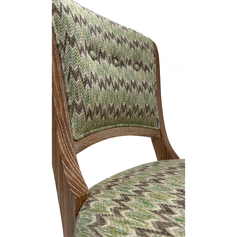 Jennifer Dining Chair Solid Oak Dumas Green | Nina Campbell