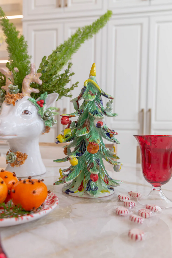 Ceramic Decorated Christmas Tree Large – Nina Campbell