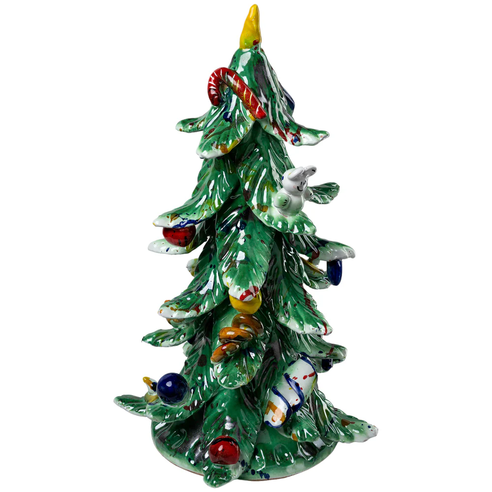 Ceramic Decorated Christmas Tree Large – Nina Campbell