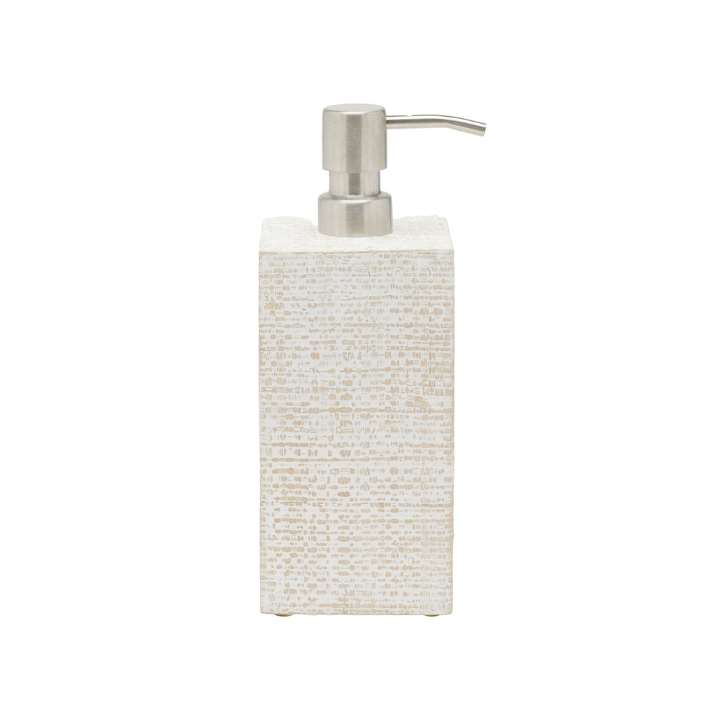 Ghent Woven Whitewash Soap Pump XL | Nina Campbell