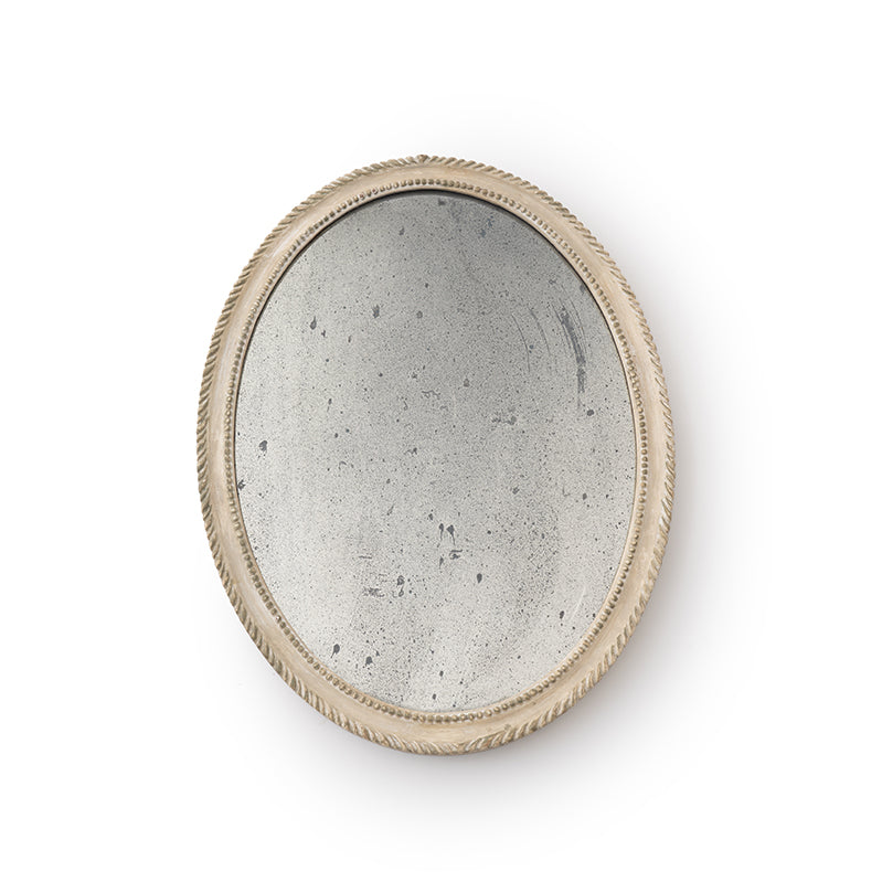Rose Small Oval Mirror Cream – Nina Campbell