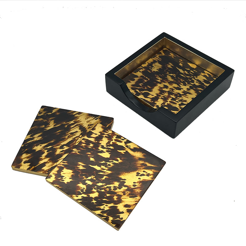 Coaster Set of Four Tortoise Shell – Nina Campbell