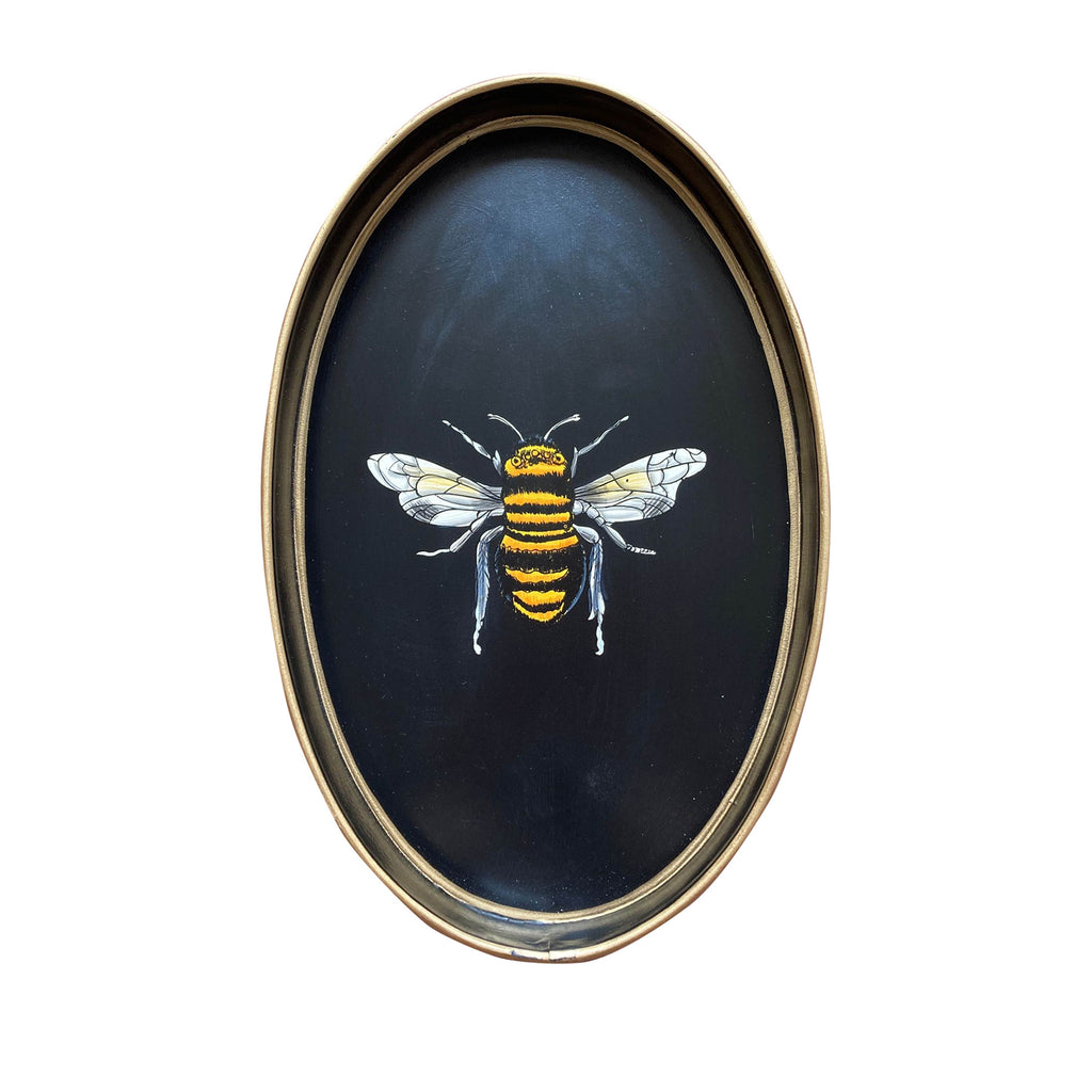 Iron Tray Oval Bee | Nina Campbell