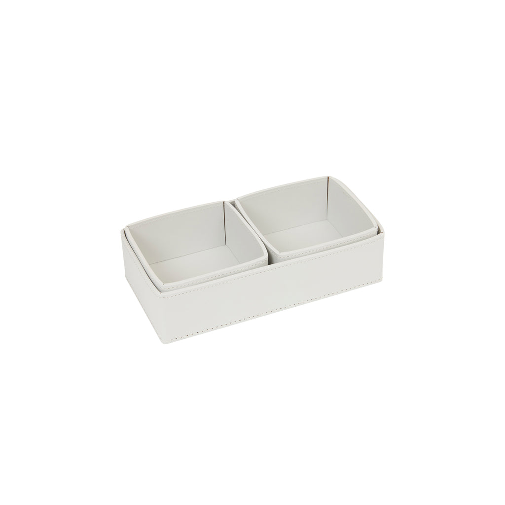 Omega Tris Valet Tray Set of Three - Light Grey | Nina Campbell