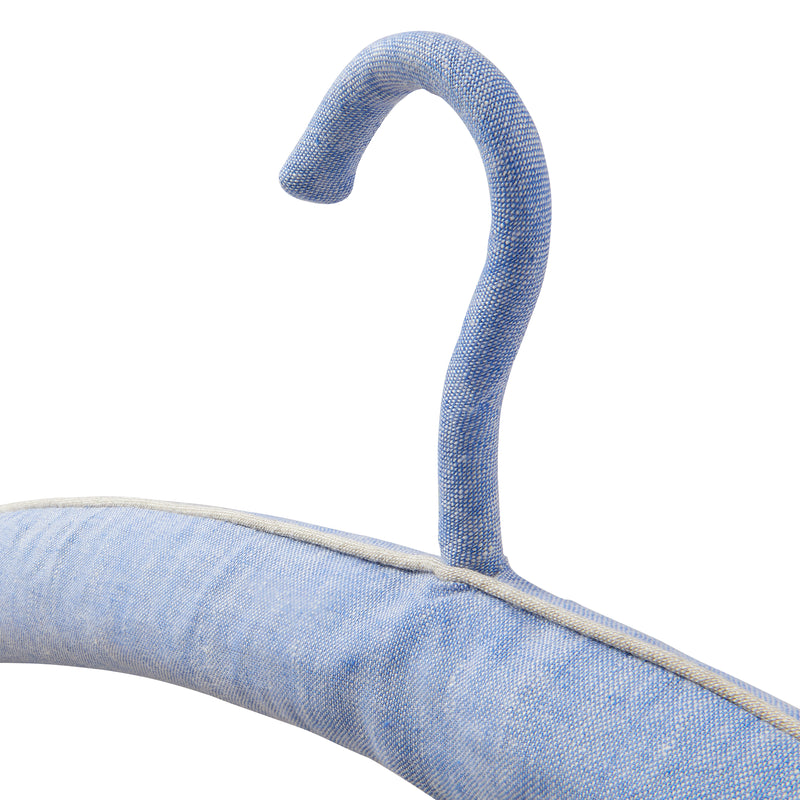 Pair of Linen Hangers Blue/Grey | Nina Campbell