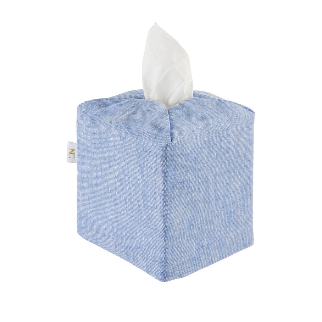 Tissue Box Cover Blue & Grey – Nina Campbell