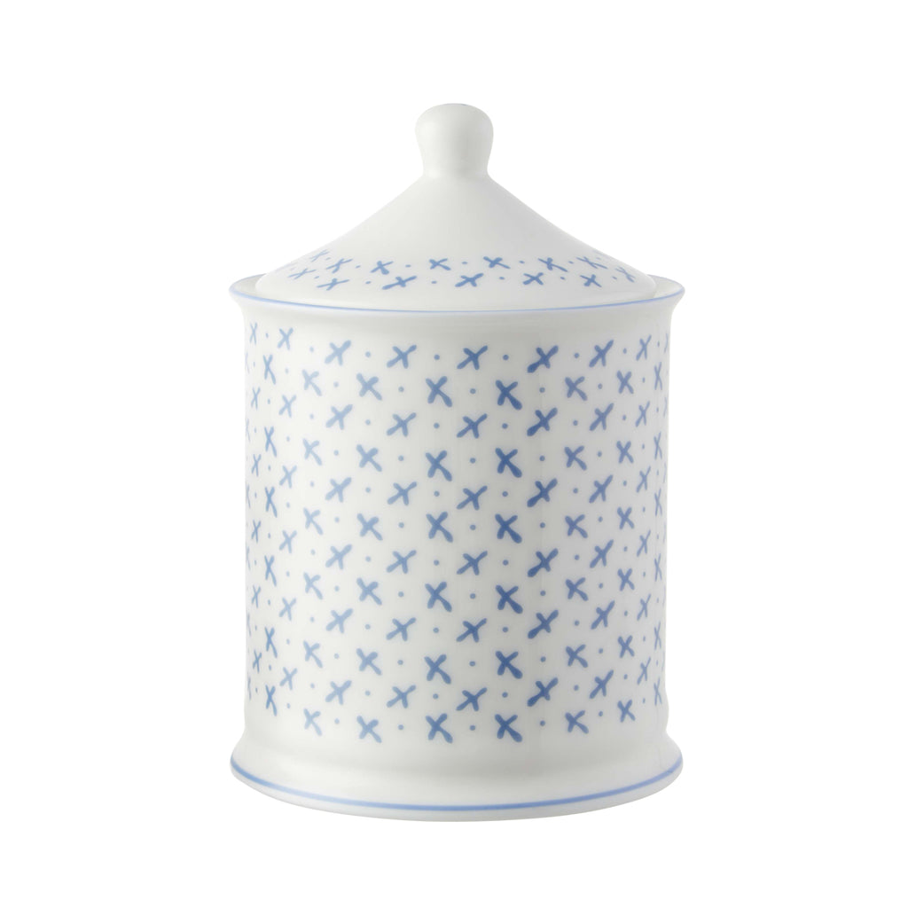 Nina Campbell Cotton Wool Jar - Blue Sprig | Nina Campbell
