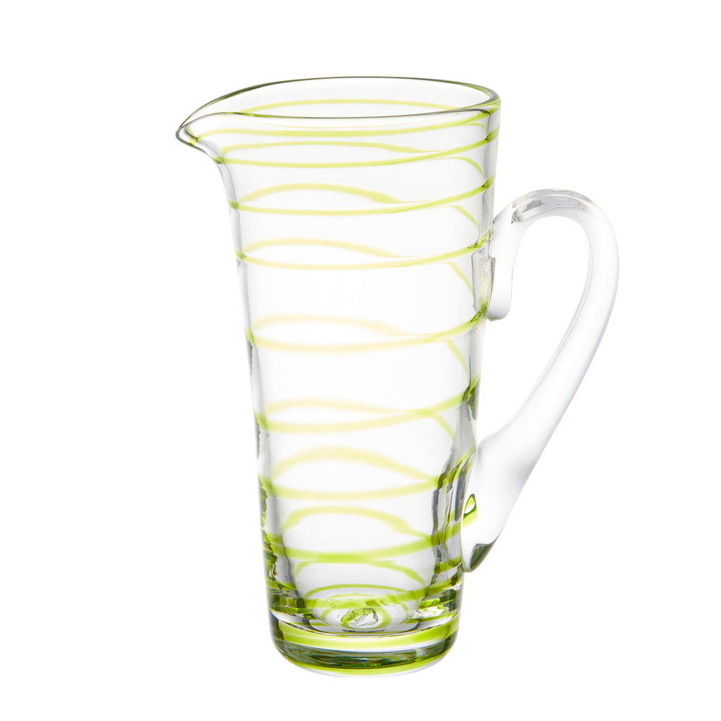 Swirl Table Jug Large Green | Nina Campbell
