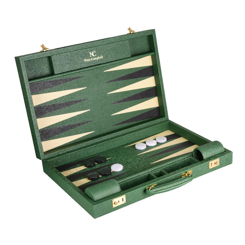 Challenge Backgammon Board Conifer – Nina Campbell